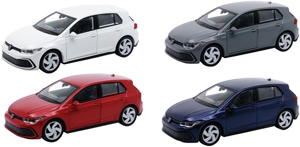 WELLY Volkswagen Golf 8 GTI 4 sortiert im Display
