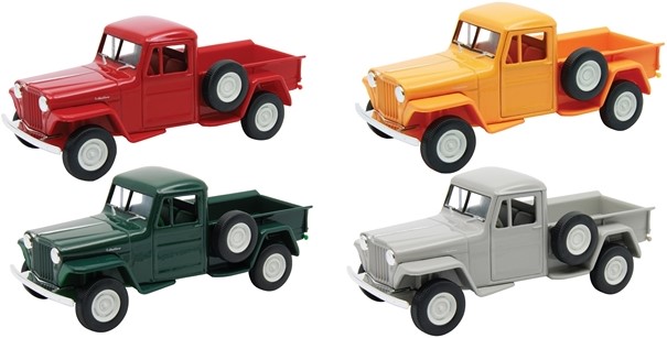 WELLY Jeep Willys Pick Up 1947 4 assorted in display
