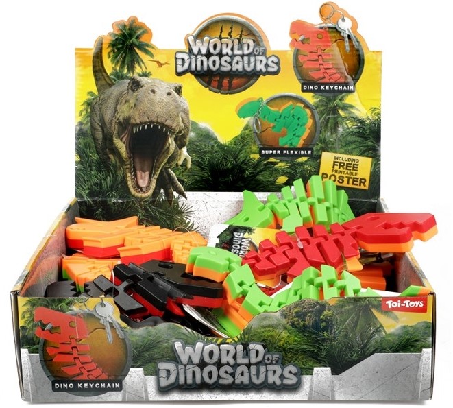 WORLD OF DINOSAURS Keychain DinoBones 12 assorted 1.5x8x23cm.