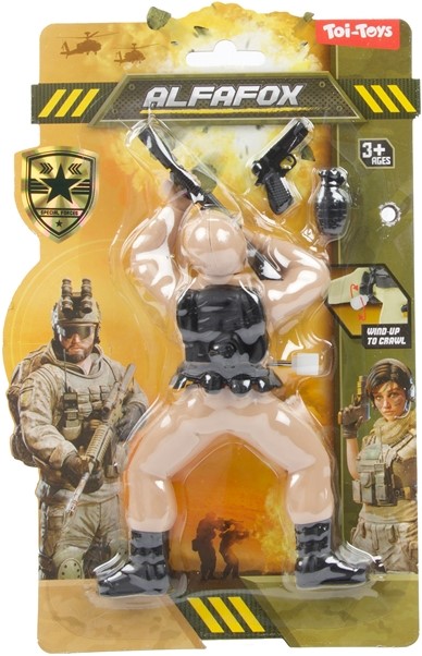 ALFAFOX Wind-up soldier -Sniper- with accessories 2 assorted