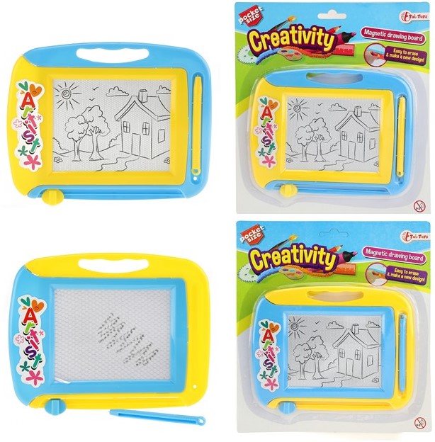 CREATIVITY Mini magnetic drawing board + pen 2 assorted 1.5x19x21cm.