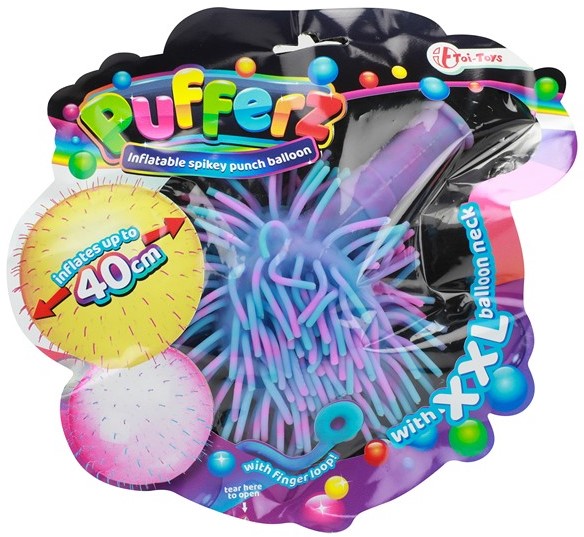 PUFFERZ Gonflable Punching Balloon Puffer 3 assortis 15x18cm