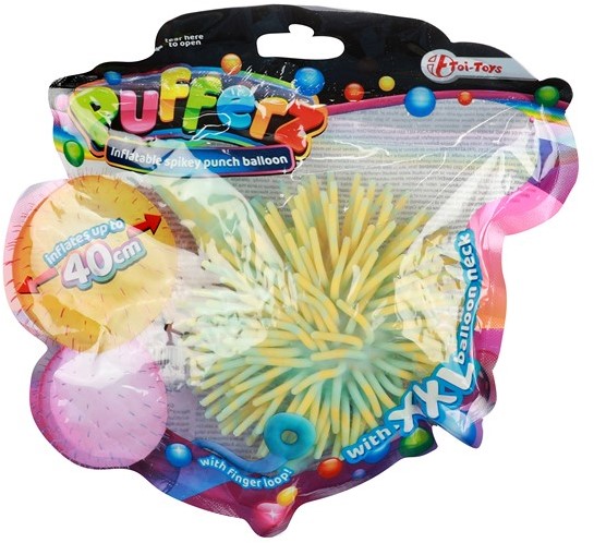 PUFFERZ Gonflable Punching Balloon Puffer 3 assortis 15x18cm