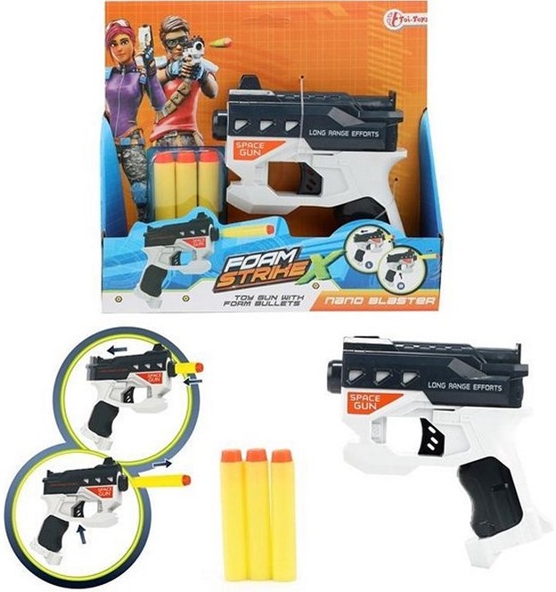 FOAM STRIKE X Gun Nano Blaster+ 3 Foam Arrows 19x20cm