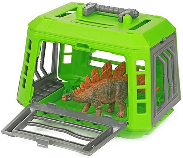 JURASSIC REVIVAL Dinosaur in suitcase - Cage 3 assorted 14x17cm