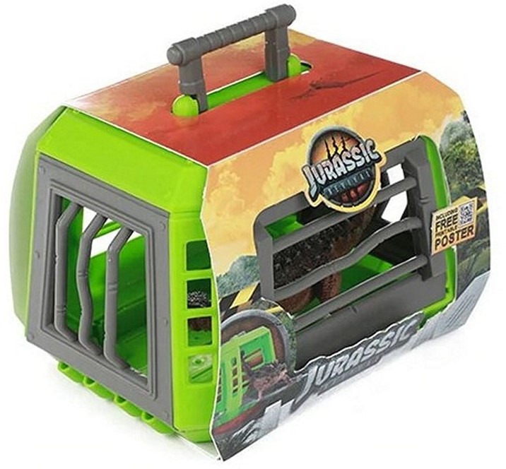 JURASSIC REVIVAL Dinosaur in suitcase - Cage 3 assorted 14x17cm